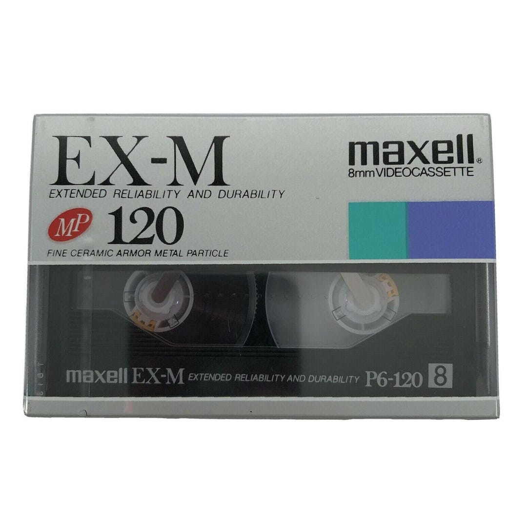 Maxell EX-M 8mm Video Cassette Tape P6-120 SP/LP Extended Durability Recording - Etsy