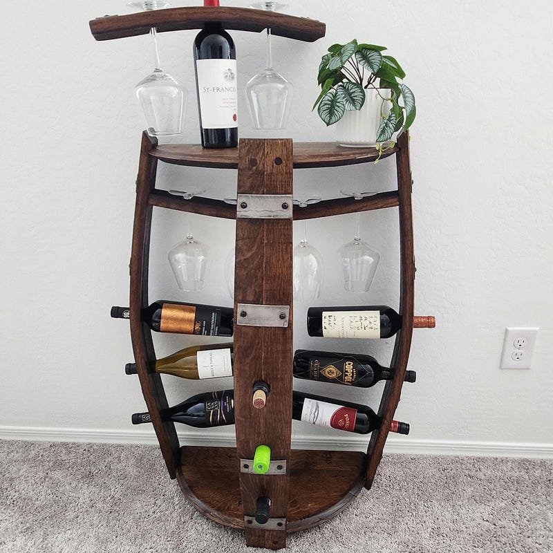 Wine Barrel Wine Rack - Etsy