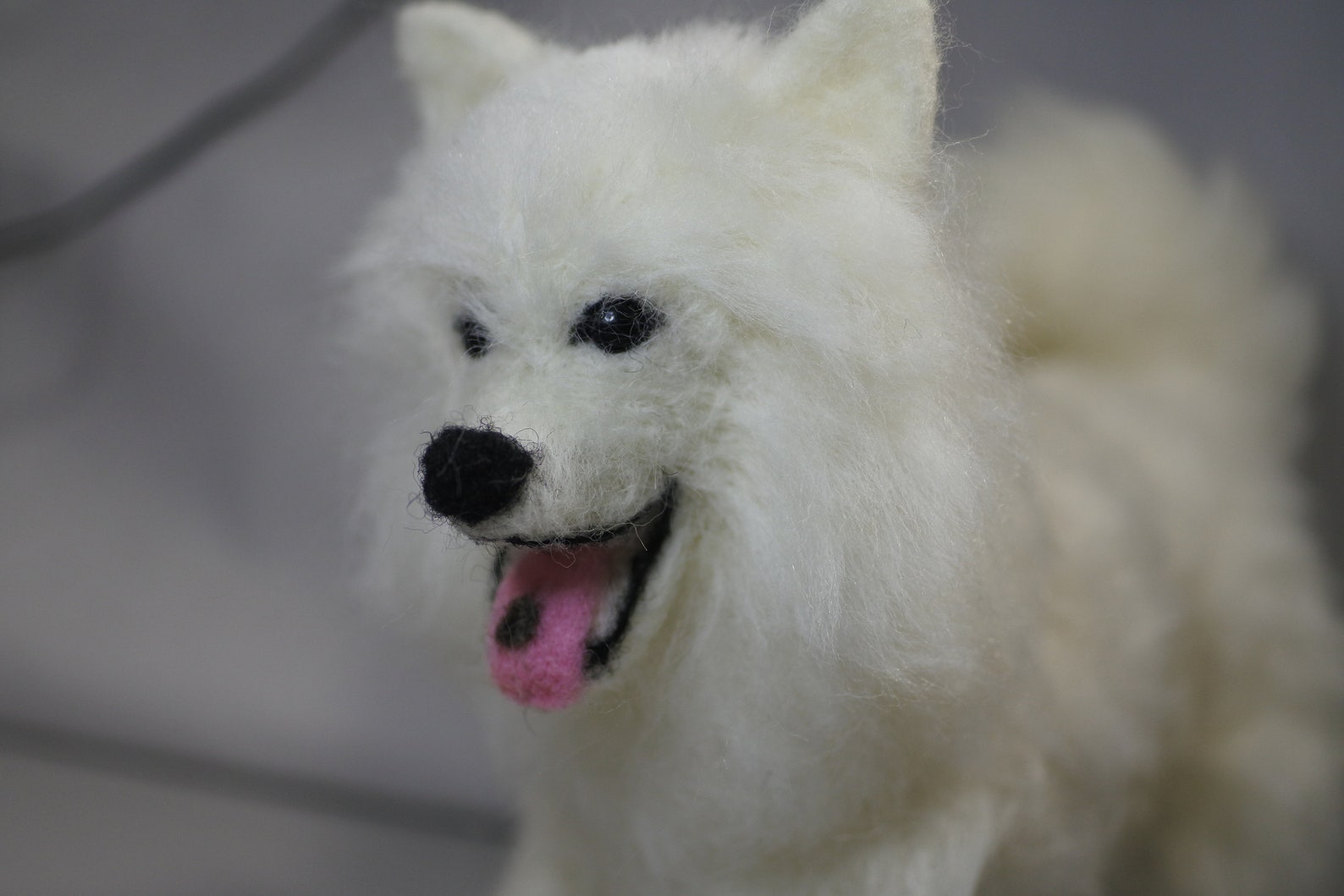 Custom Felted Samoyed Dog Sculpture. - Etsy