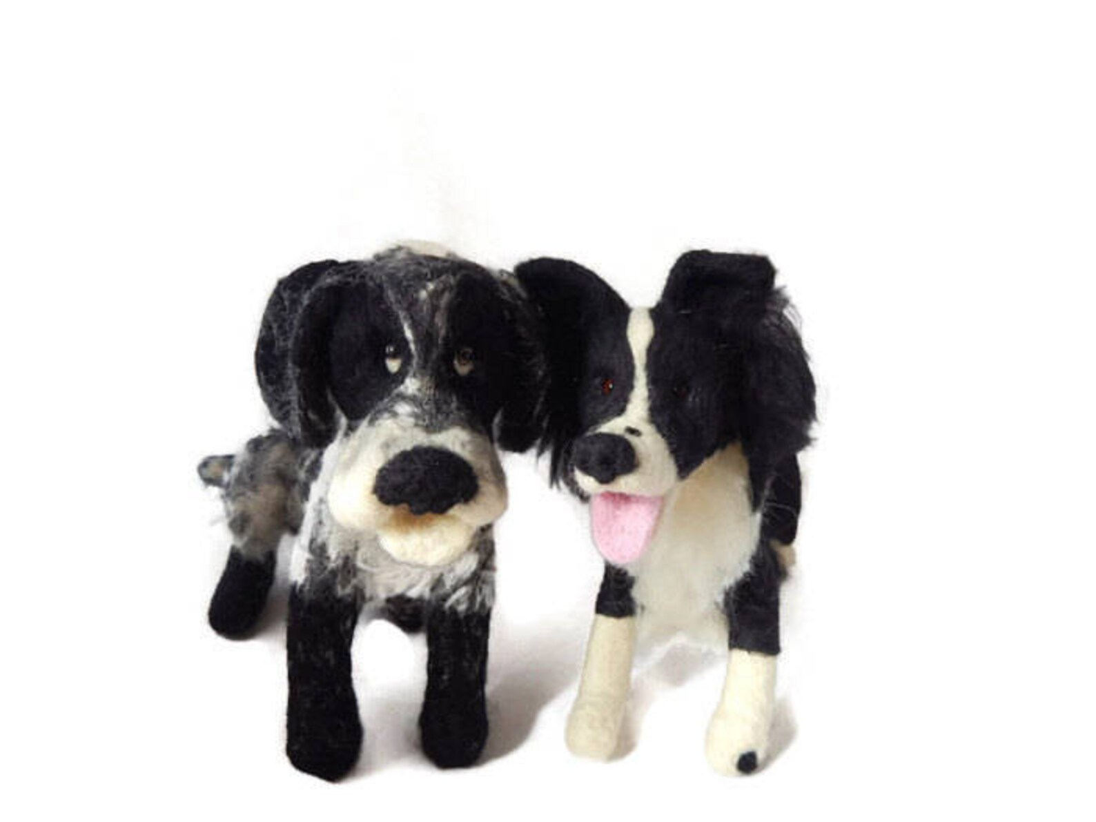 Custom TWO Needle Felted Dogs Large Size Example Needle | Etsy