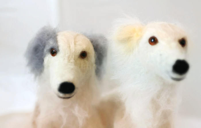 A PAIR of custom needle felted dogs. Two bespoke dog | Etsy