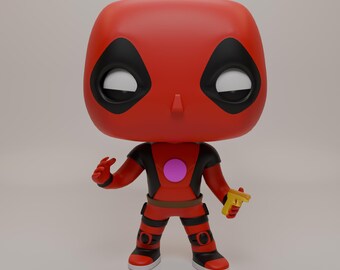Deadpool Funko Pop 3D STL File for 3D Printer, 3D Printing, Action ...
