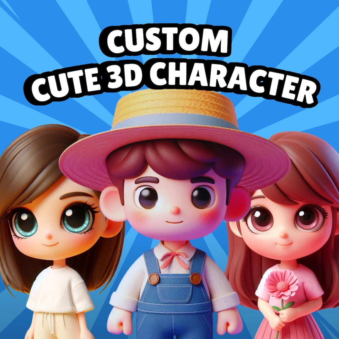 Custom Cute 3d Character Modeling, 3d Model Character, 3d Cute Animal ...