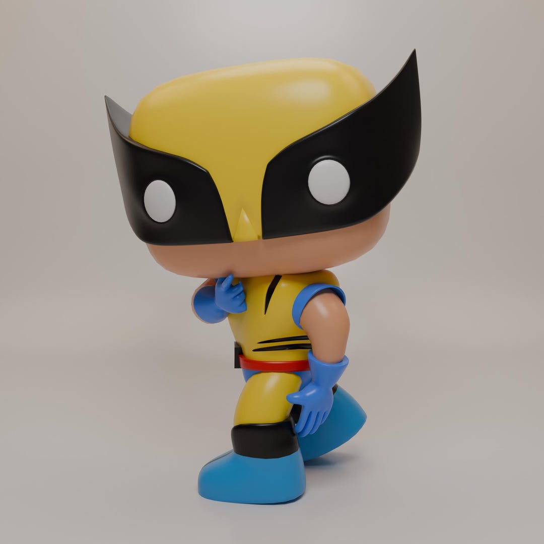 Wolvarine Funko Pop 3D STL File for 3D Printer, 3D Printing, Action ...
