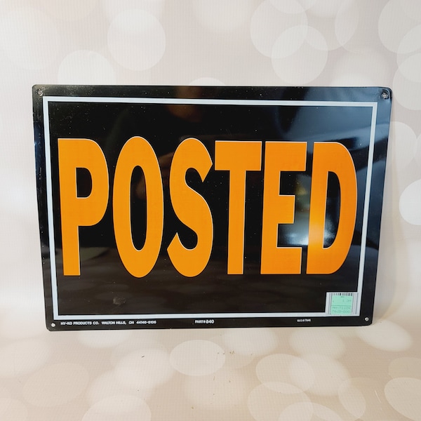 Posted Sign - Etsy
