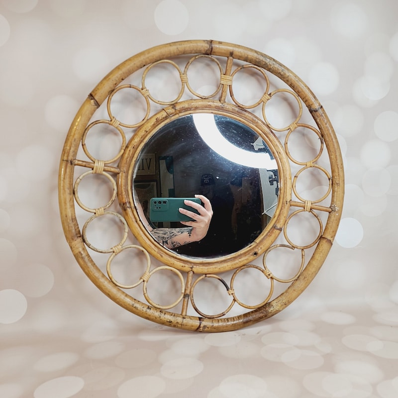 Rattan Mirror - Etsy