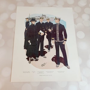 Vintage Uniforms of the US Navy Print, H. Charles Mcbarron Jr - Etsy