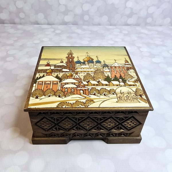 Carved Russian Box - Etsy