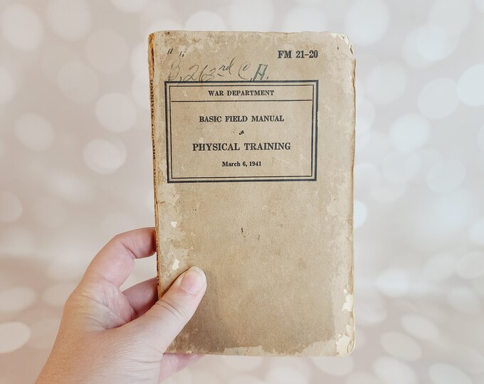 Vintage Military Field Manual and Physical Training Book, 1941 - Etsy