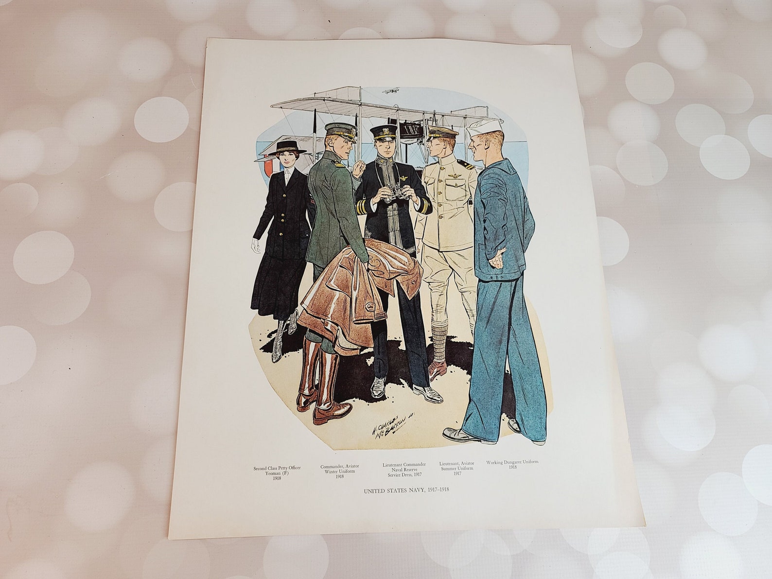 Vintage Uniforms of the US Navy Print H. Charles Mcbarron Jr - Etsy