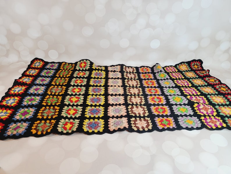 Vintage Granny Square Sofa Scarf - Etsy