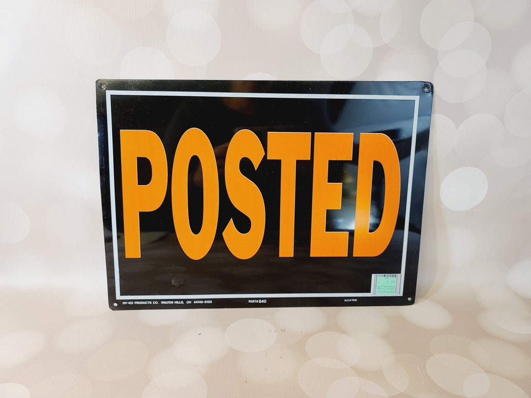 Vintage Posted Sign - Etsy
