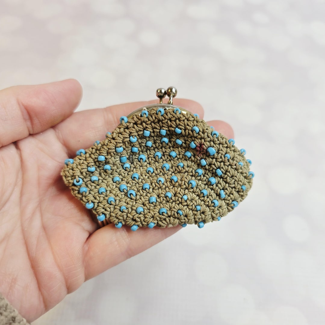 Vintage Mini Beaded Coin Purse - Etsy