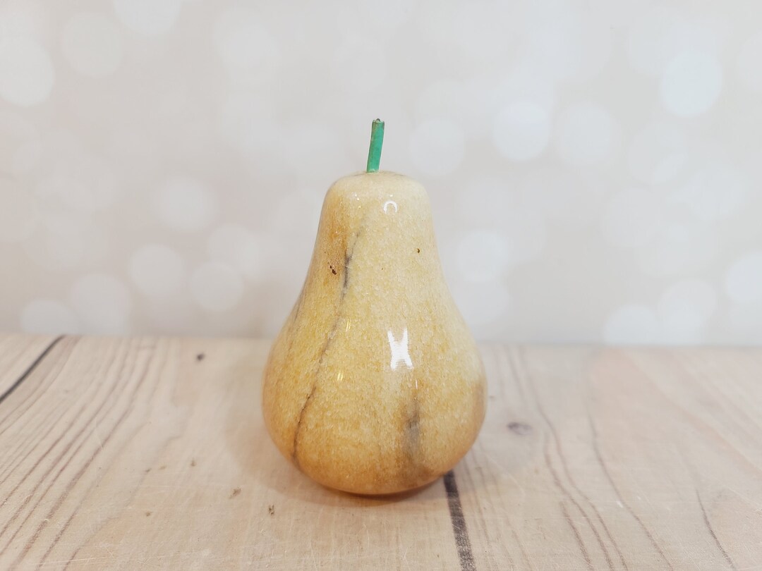 Vintage Italian Alabaster Pear - Etsy