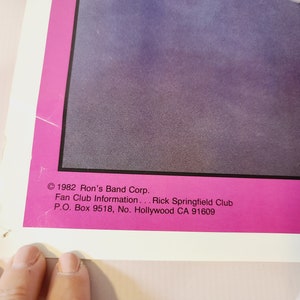 Vintage Rick Springfield Poster, 1982 - Etsy