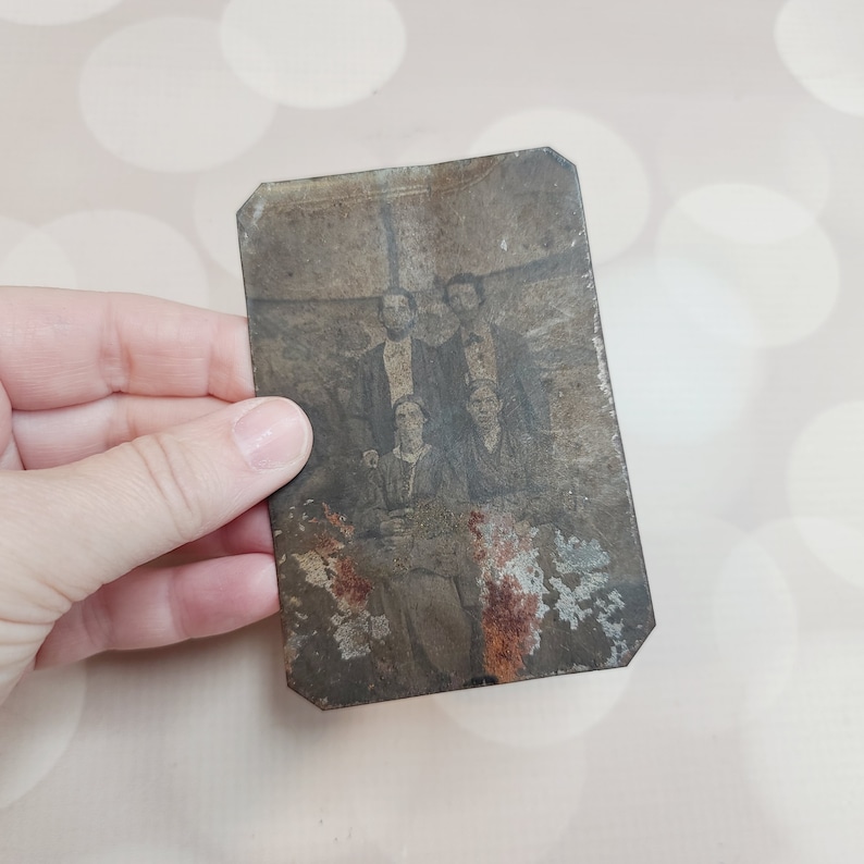 Antique Family Tin Type, Two Couples - Etsy