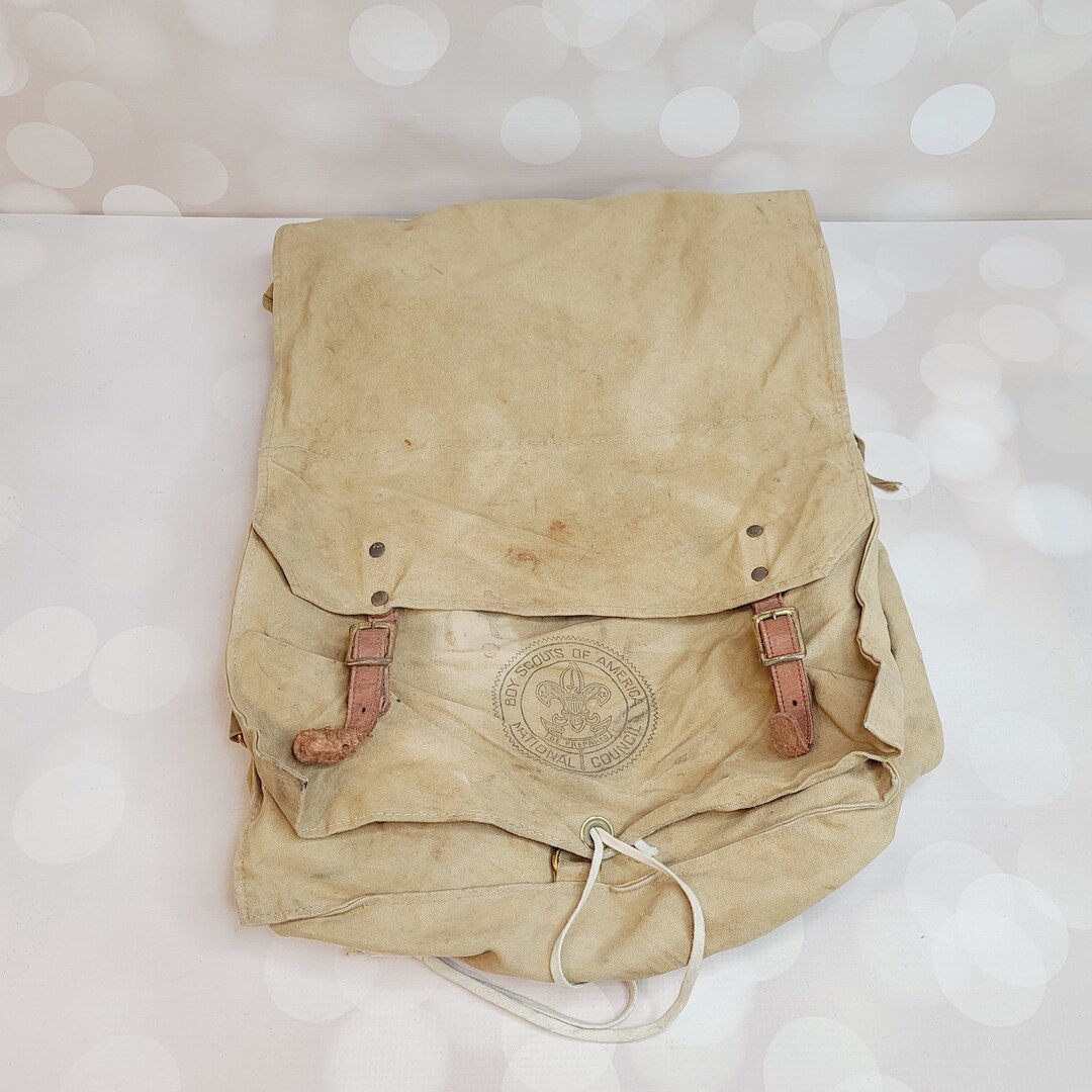 Vintage Boy Scouts Backpack, Khaki Canvas - Etsy