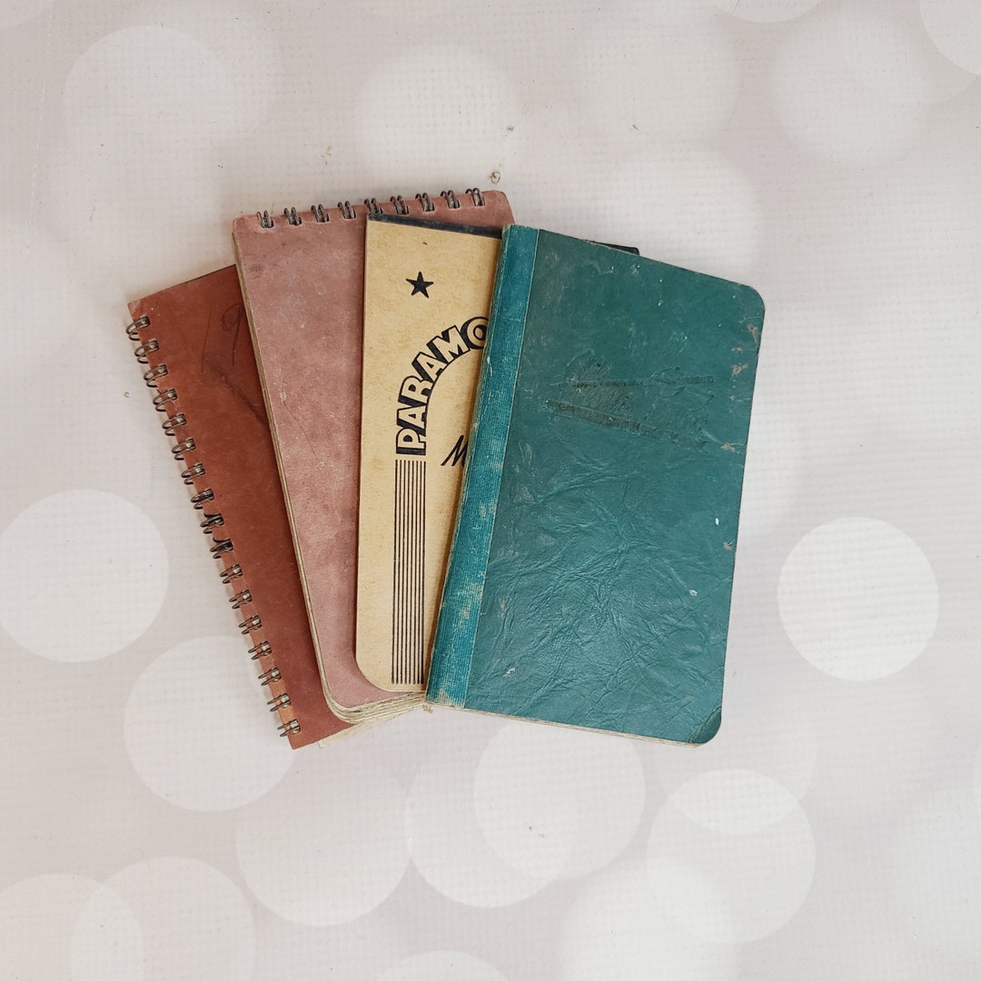 Vintage Ledger Journal Books, Set of 4 - Etsy