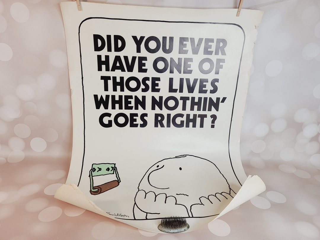 Vintage Tom Wilson Ziggy Poster, One of Those Lives, 1973 - Etsy