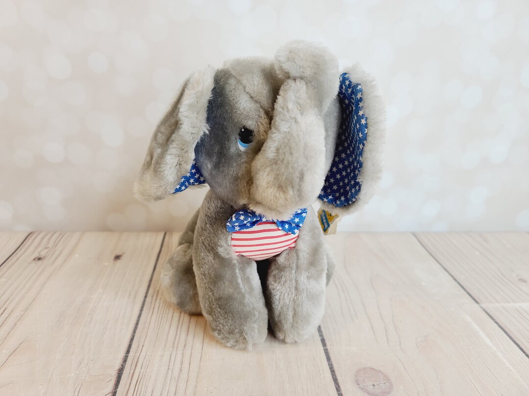 Vintage Dakin Elephant Stuffed Animal - Etsy