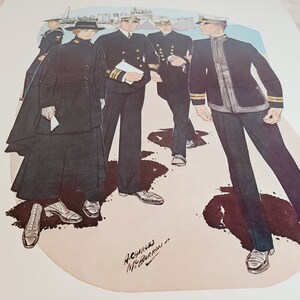 Vintage Uniforms of the US Navy Print, H. Charles Mcbarron Jr - Etsy
