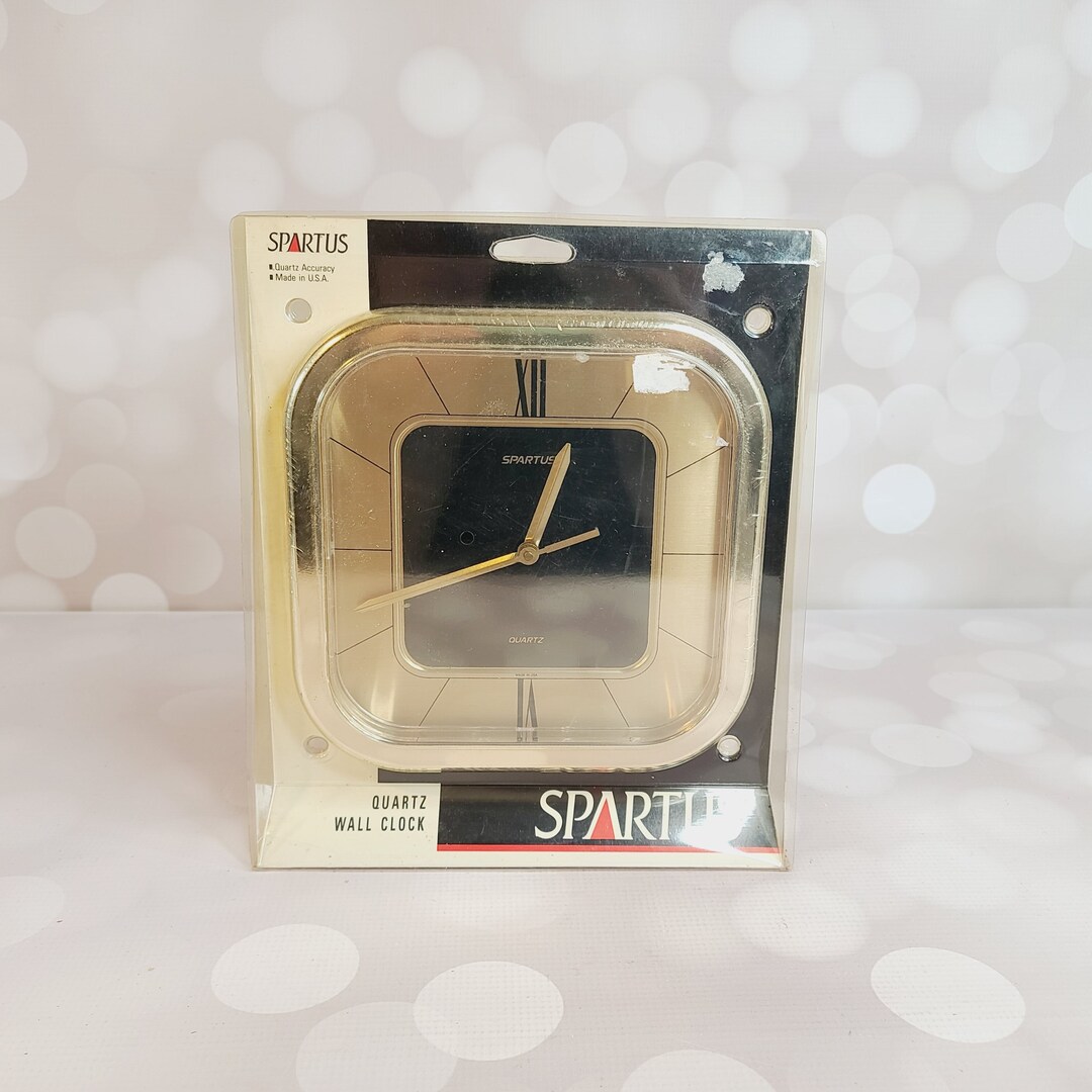Vintage Spartus Gold Wall Clock, New Old Stock - Etsy