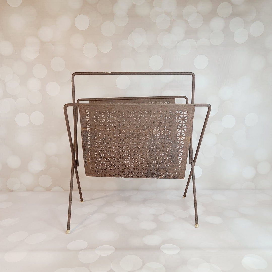 Vintage Mid Century Magazine Rack - Etsy