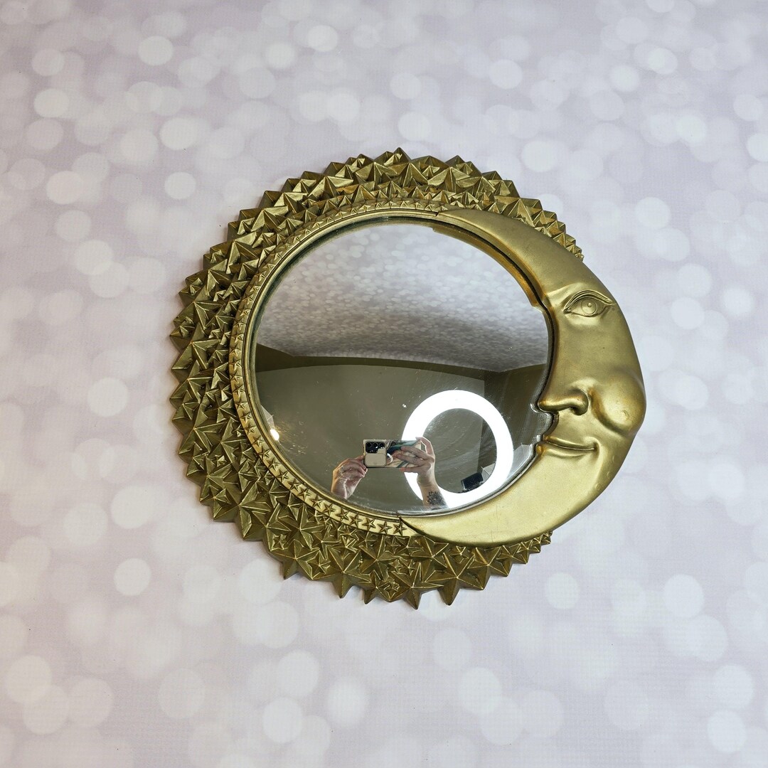 Vintage Celestial Moon Stars Convex Mirror - Etsy