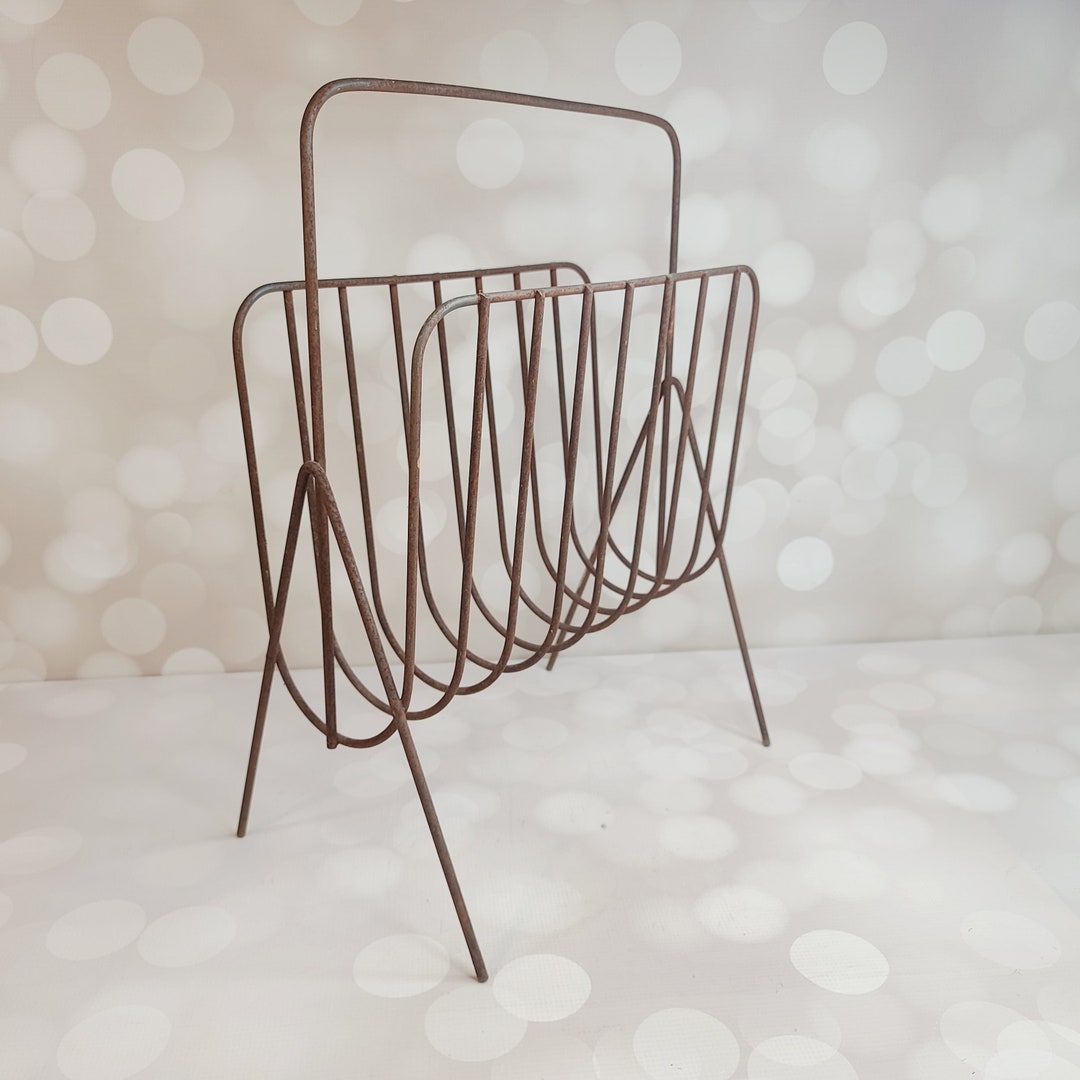 Vintage Mid Century Magazine Rack - Etsy