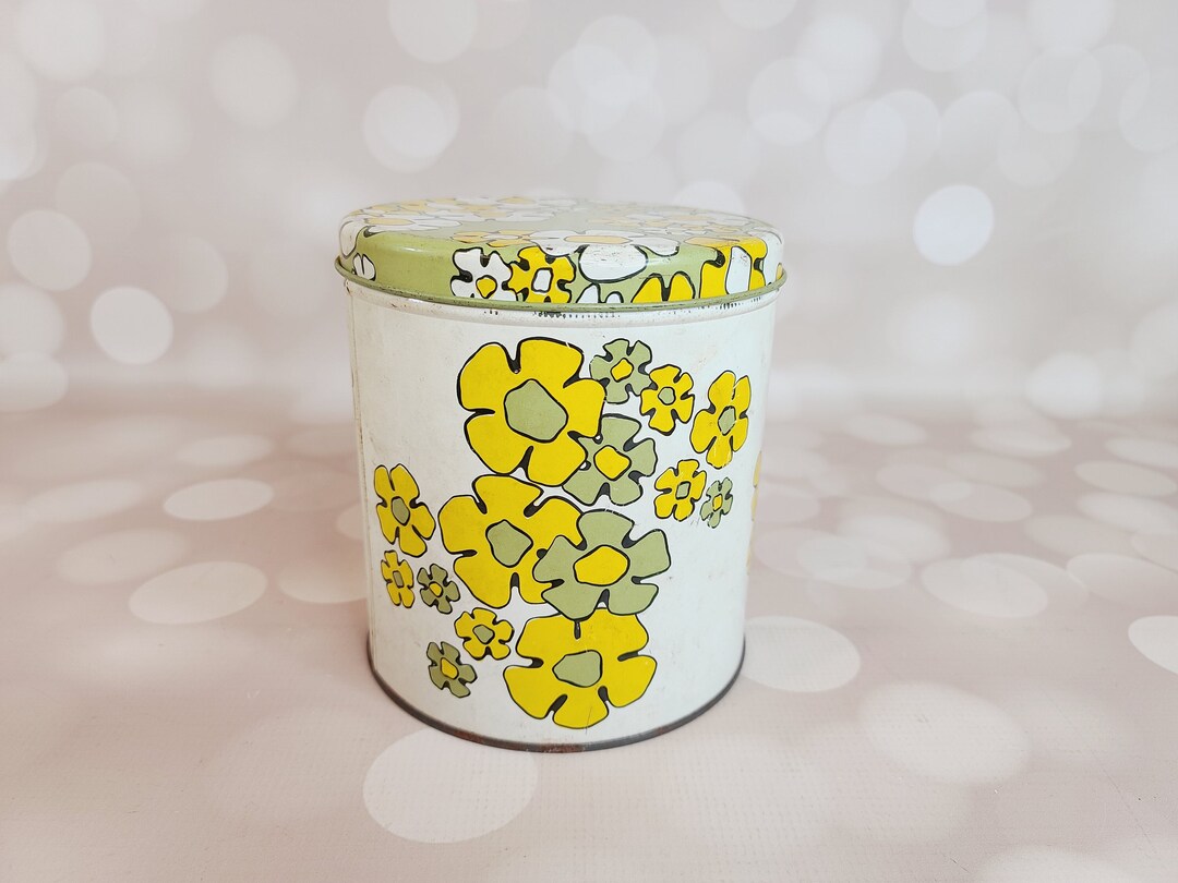 Vintage Flower Canister - Etsy