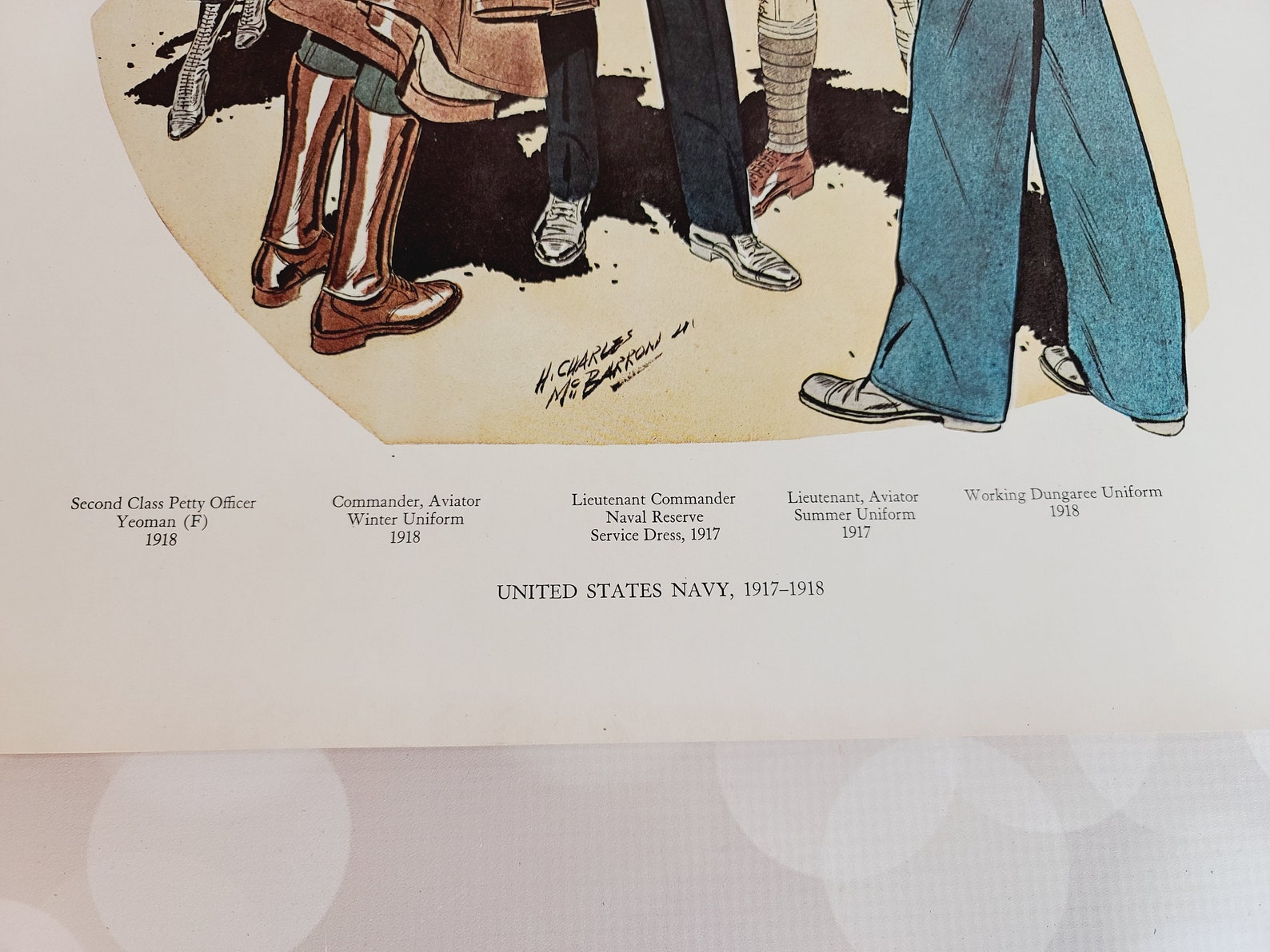 Vintage Uniforms of the US Navy Print H. Charles Mcbarron Jr - Etsy