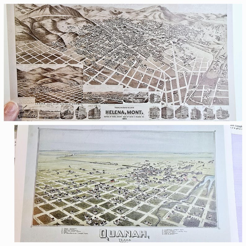 Vintage Old Famous City Map - Etsy