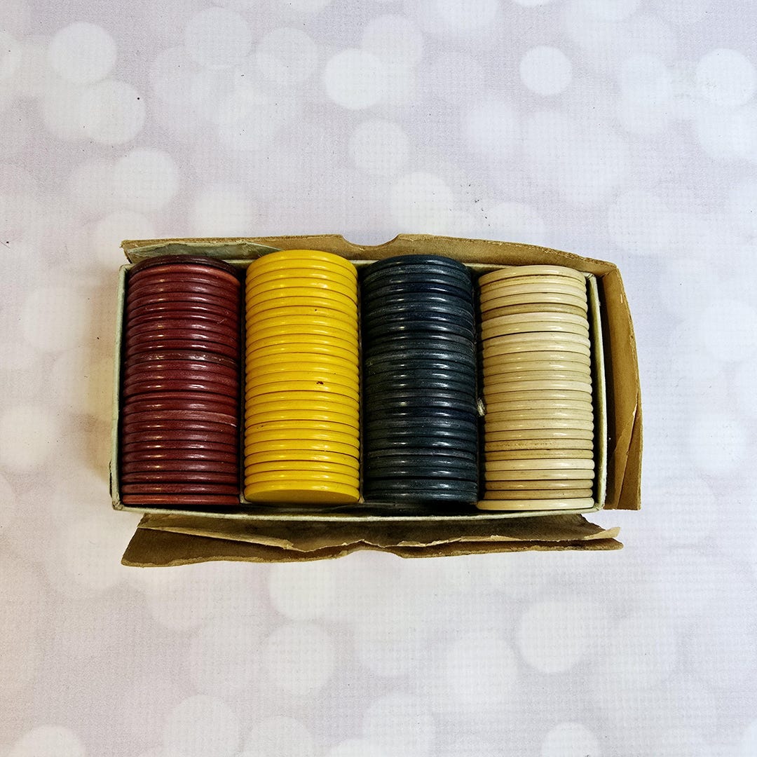Vintage US Anchor Poker Chips - Etsy