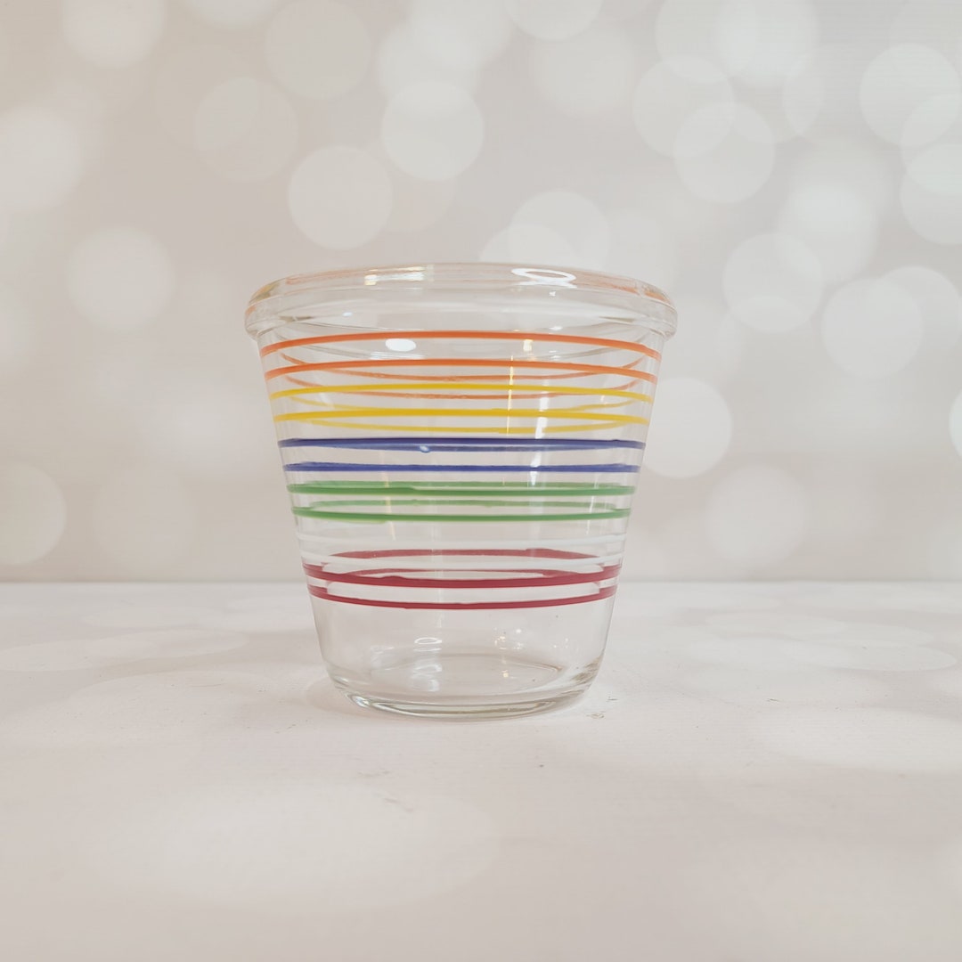 Vintage Fiesta Stripes Glass Ice Bucket - Etsy