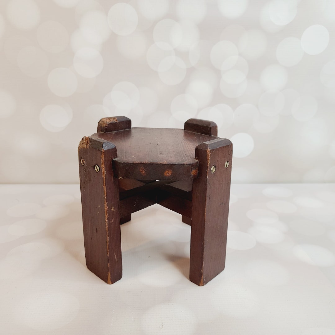 Vintage Rustic Wood Stand - Etsy