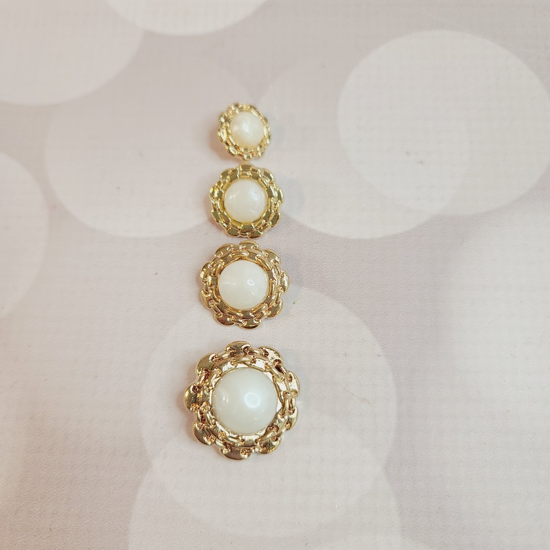 Vintage Gold Pearl Buttons, Set of 20, New Old Stock - Etsy