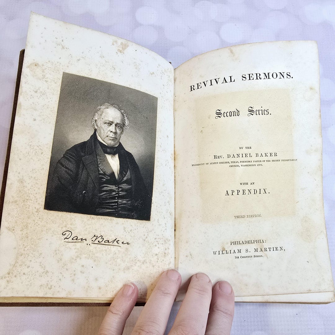 Antique Revival Sermon Book, 1854 - Etsy