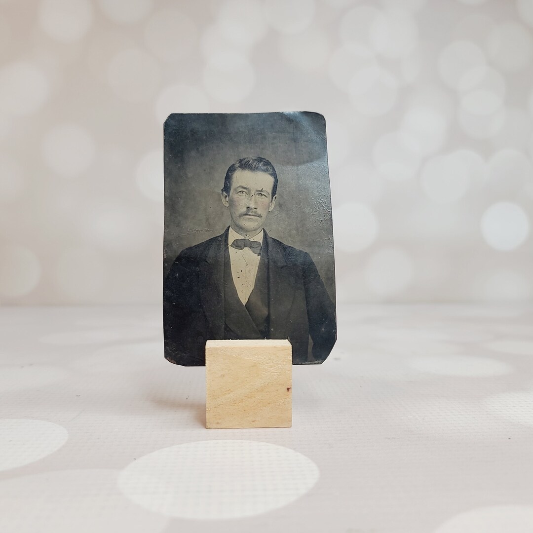 Antique Tin Type, Man, Mustache - Etsy