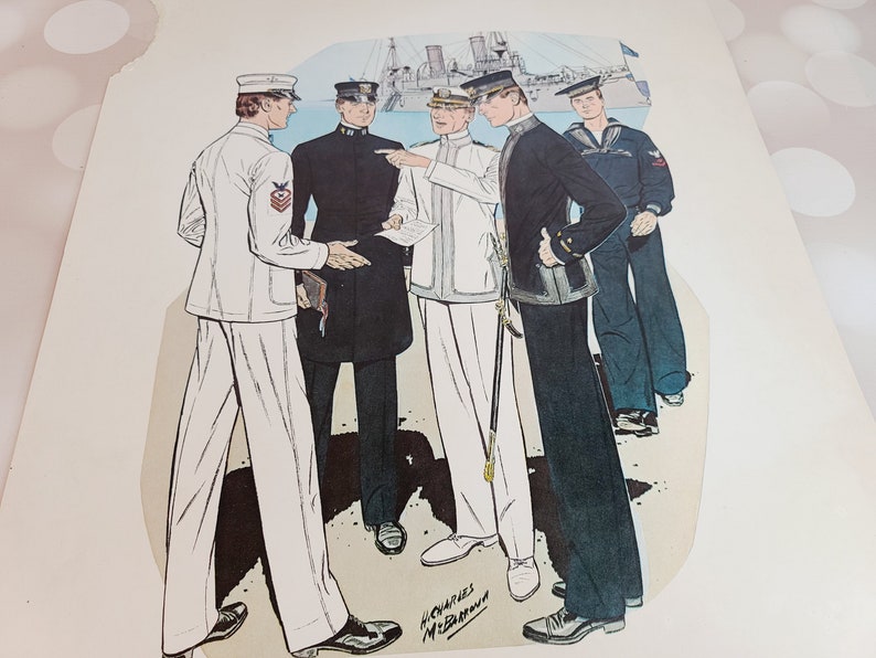 Vintage Uniforms of the US Navy Print, H. Charles Mcbarron Jr - Etsy