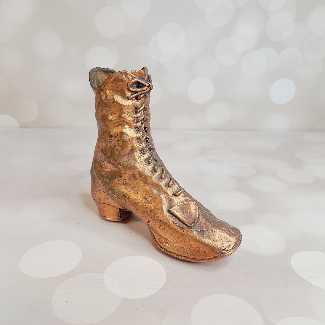 Antique Copper Victorian Boot - Etsy