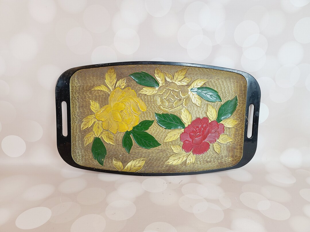 Vintage Shirokiya Tray, Floral - Etsy