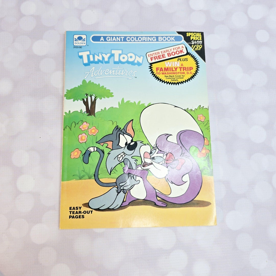 Vintage Tiny Toon Adventures Coloring Book, 1990s - Etsy