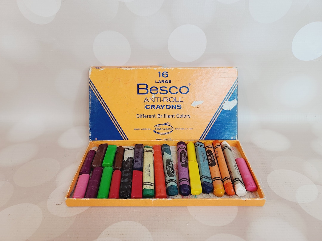 Vintage Besco Crayons Set - Etsy