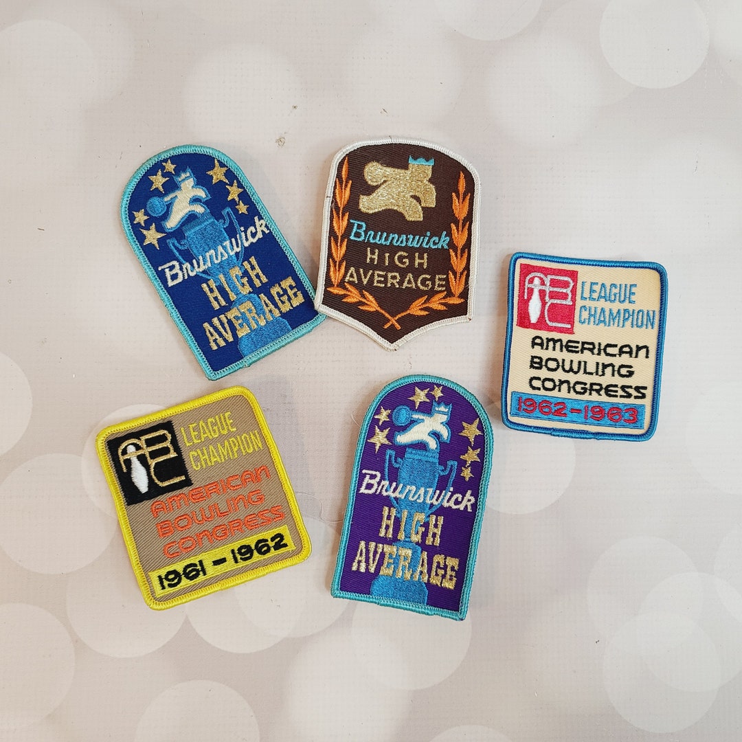 Vintage Bowling Patches, Set of 5 - Etsy