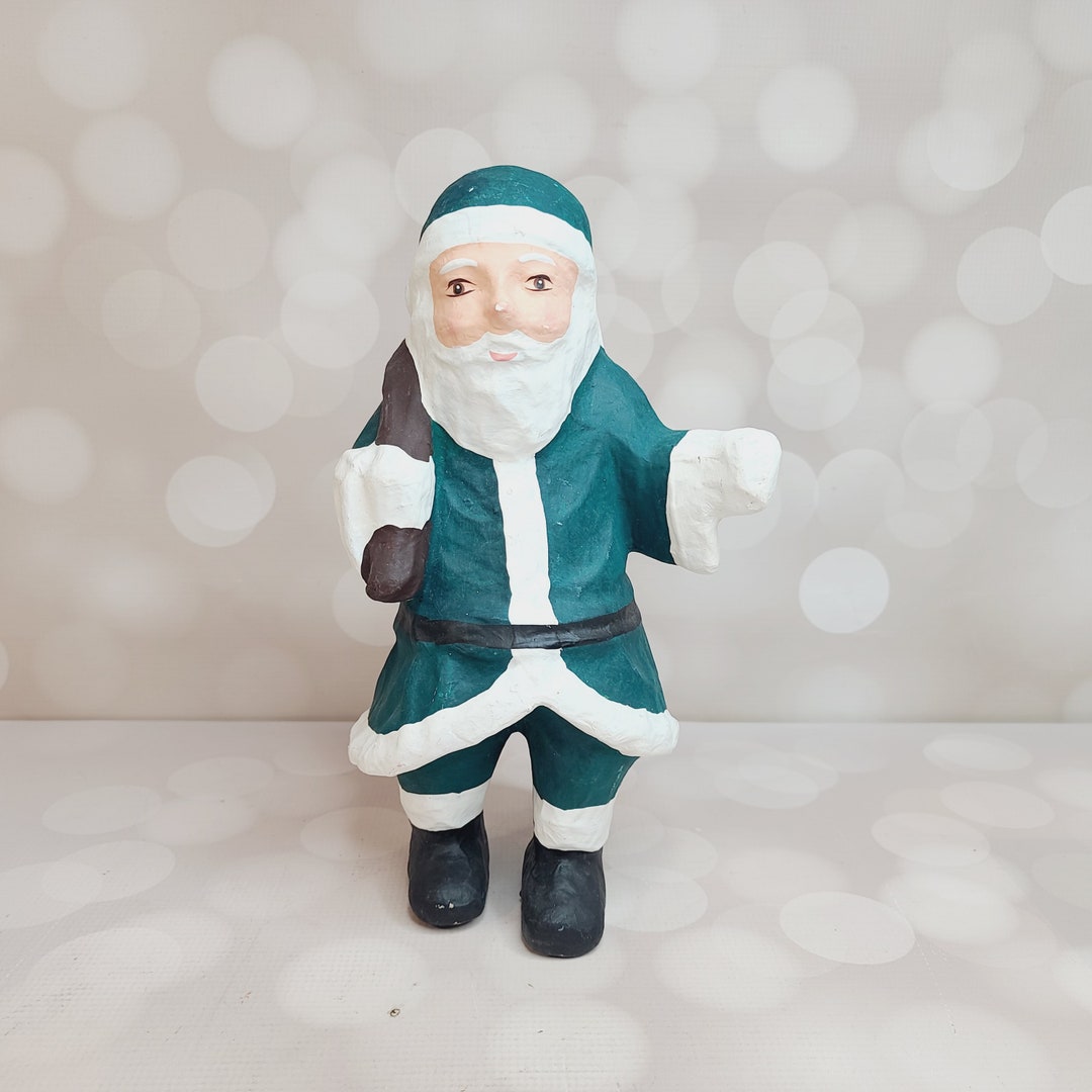 Vintage Paper Pulp Santa - Etsy