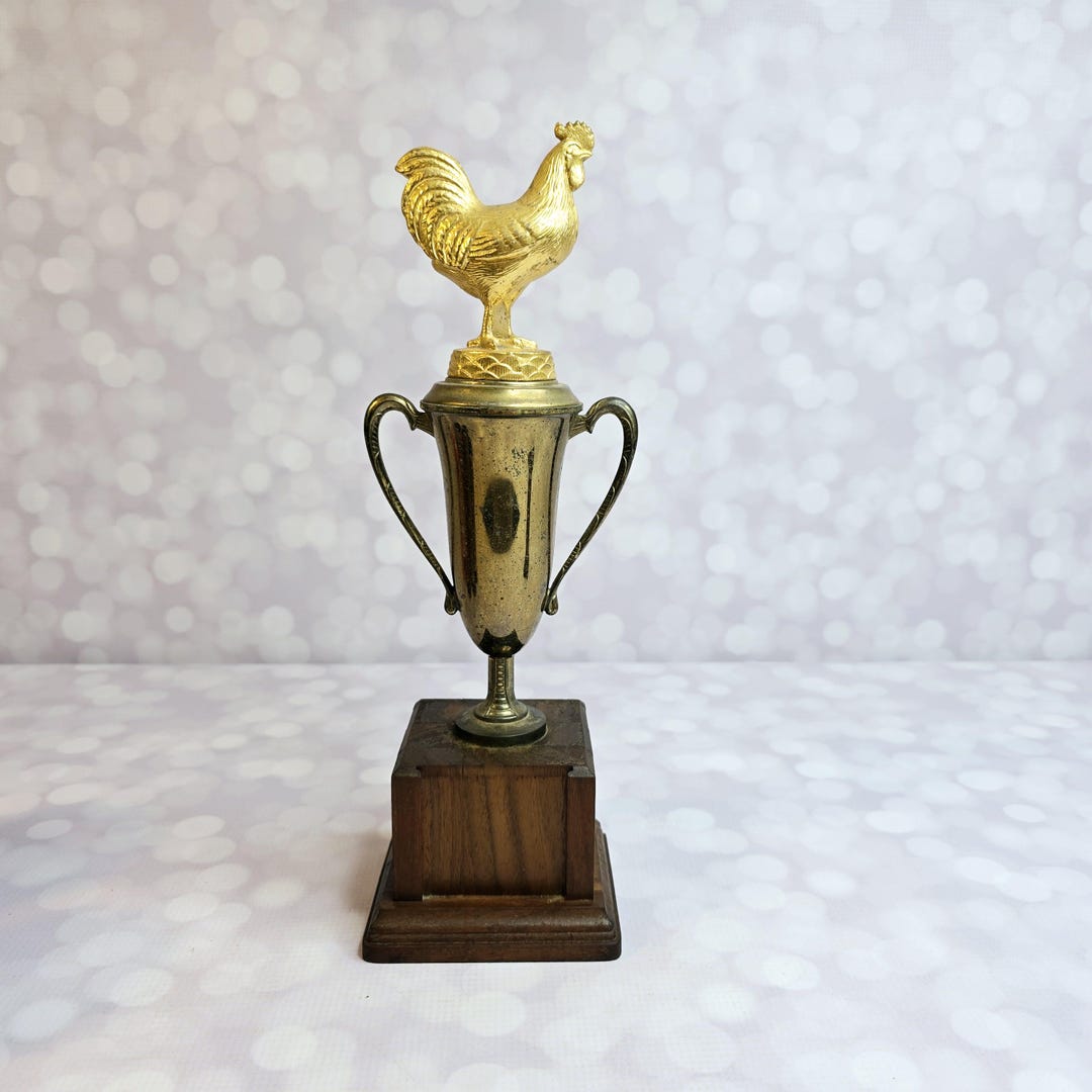 Vintage Rooster Trophy - Etsy
