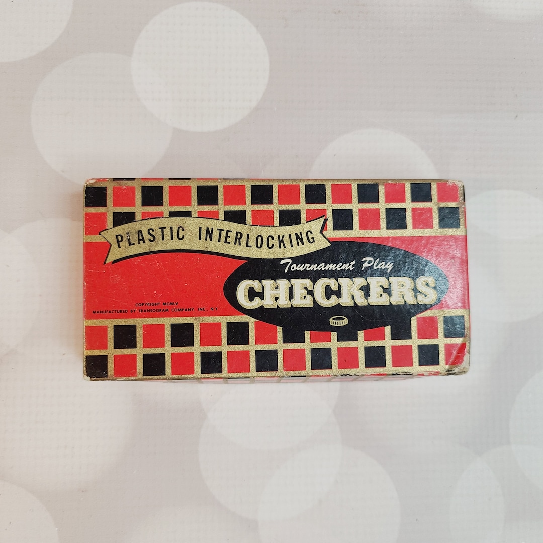 Vintage Checkers Game Pieces - Etsy
