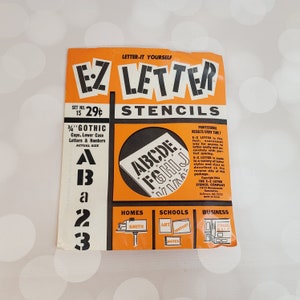 Vintage Letter Stencils, Set of 4 - Etsy