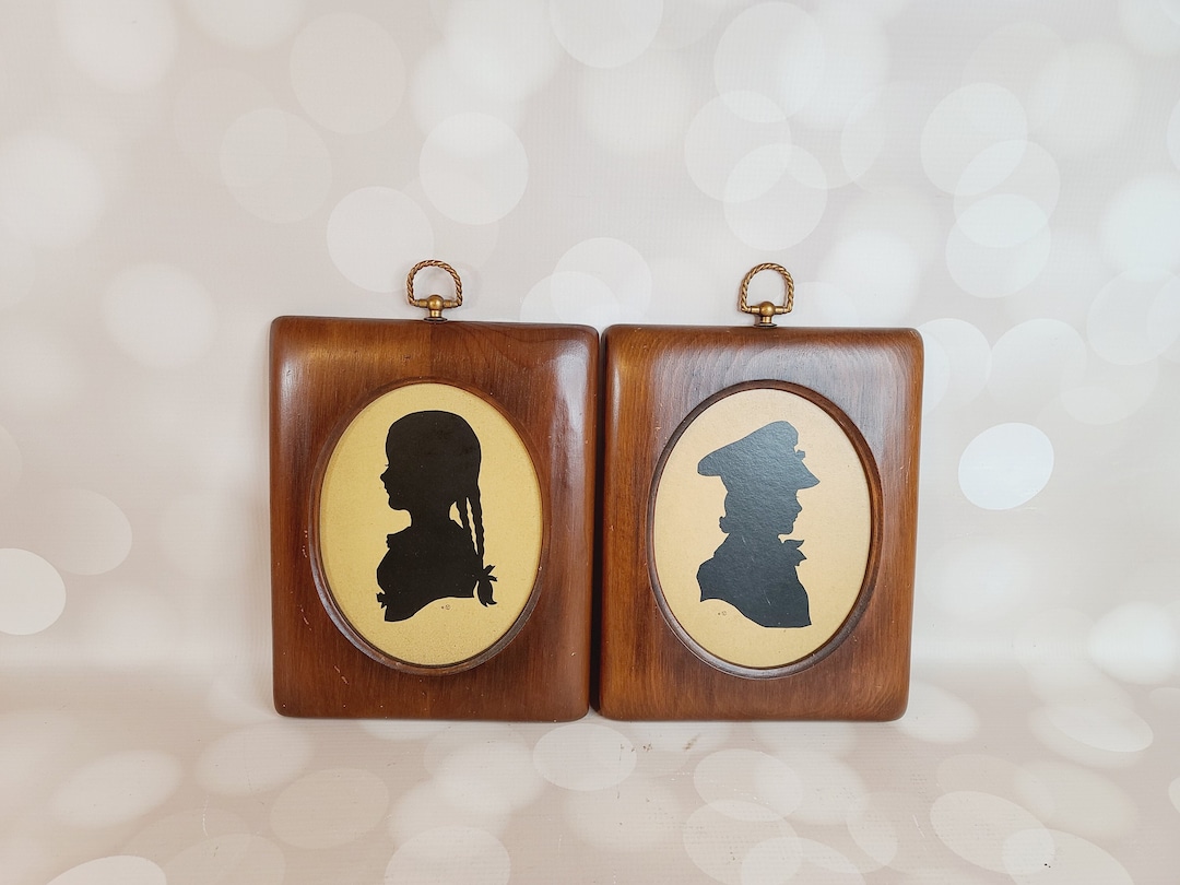 Vintage Sidney Z Lucas Silhouette Art, Set of 2 - Etsy