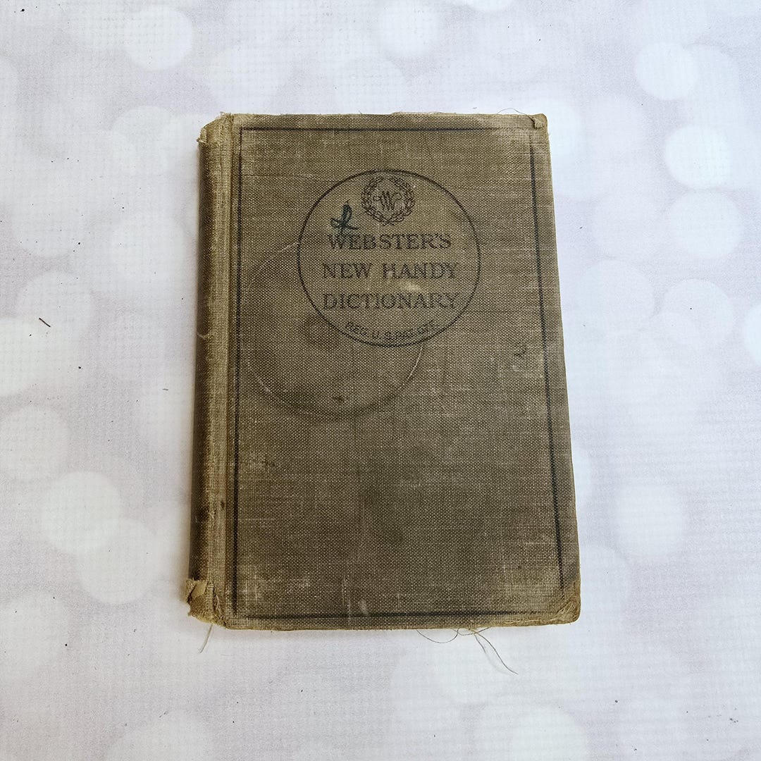 Antique Webster's New Handy Dictionary, 1927 - Etsy